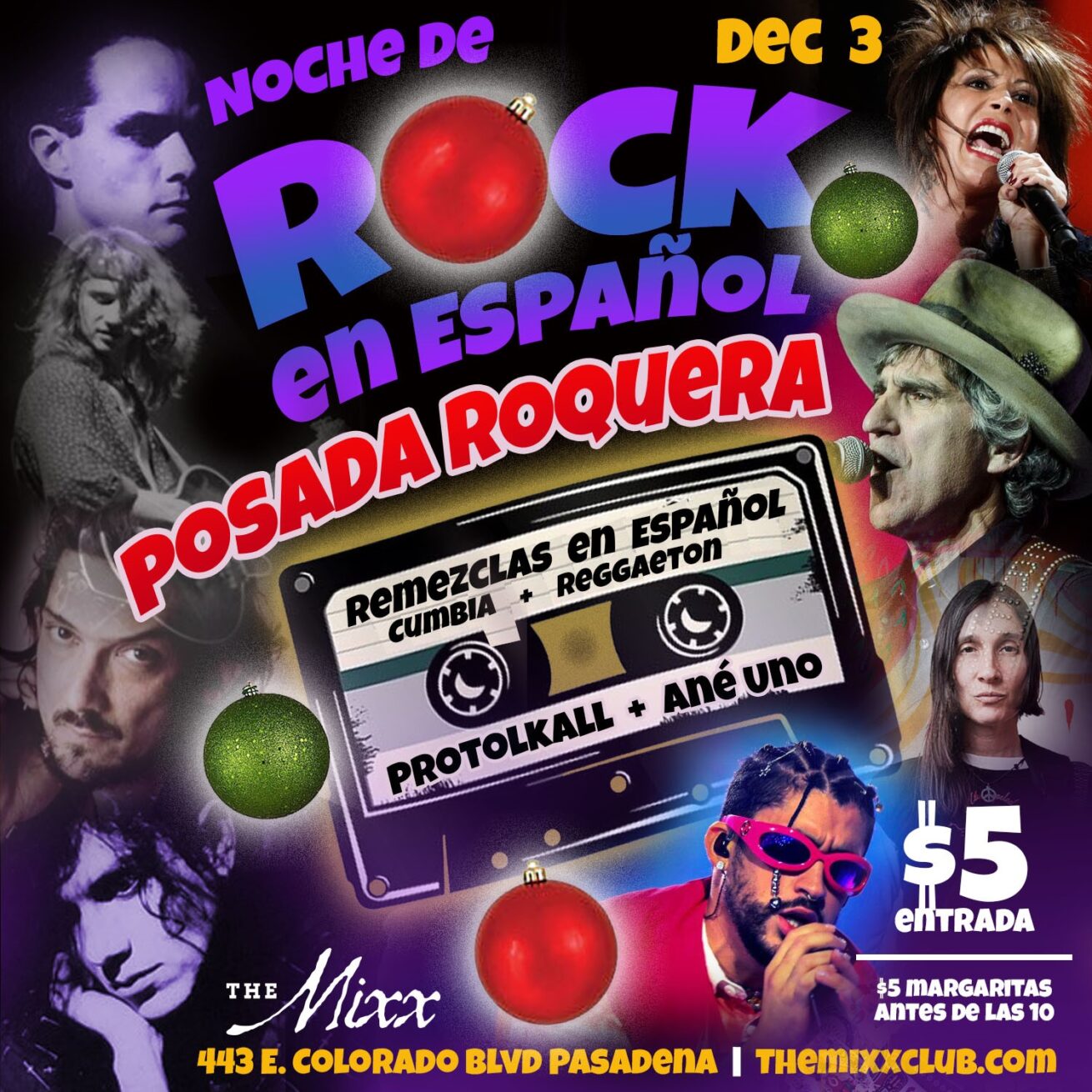 Rock En Español MIXTAPE Posada and Holiday Dance Fiesta - The Mixx
